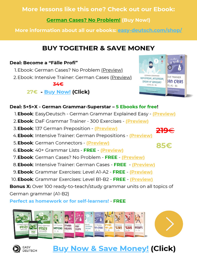 Preview 4 Nominative Accusative Dative or Genitive No Problem | PDF ...