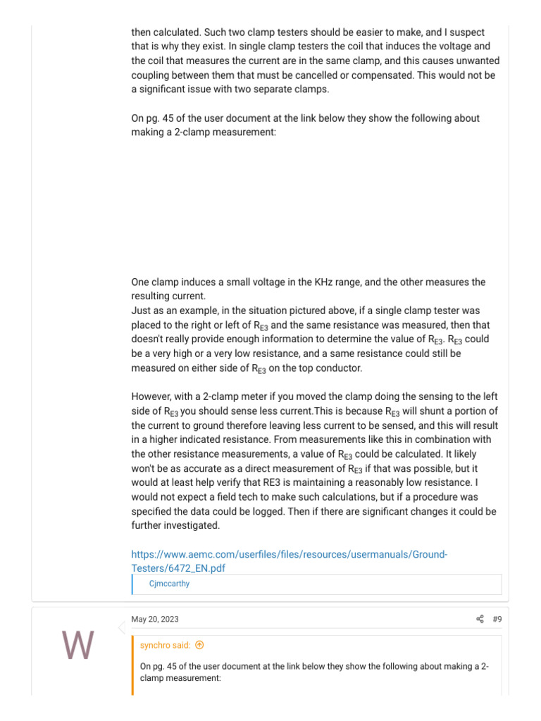 Two-Clamp Resistance Measurement Guide | PDF