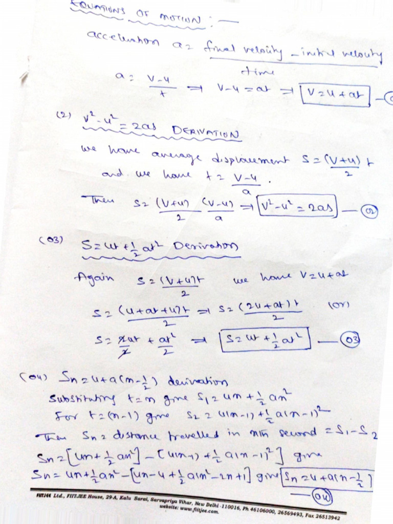 01 Equation of Motion | PDF