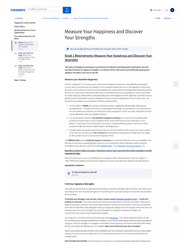 Screencapture Coursera Org Learn The Science of Well Being Supplement 7tekl Measure Your ...