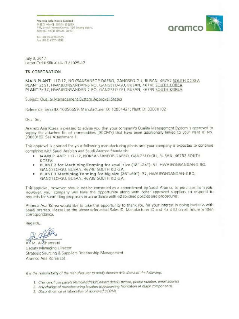 TK KOREA Aramco | PDF