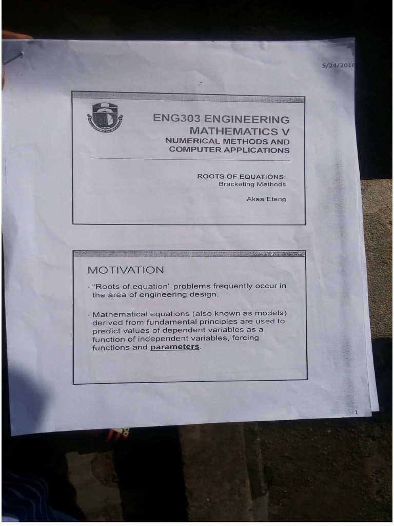 Roots of Equation Bracketing MTD | PDF