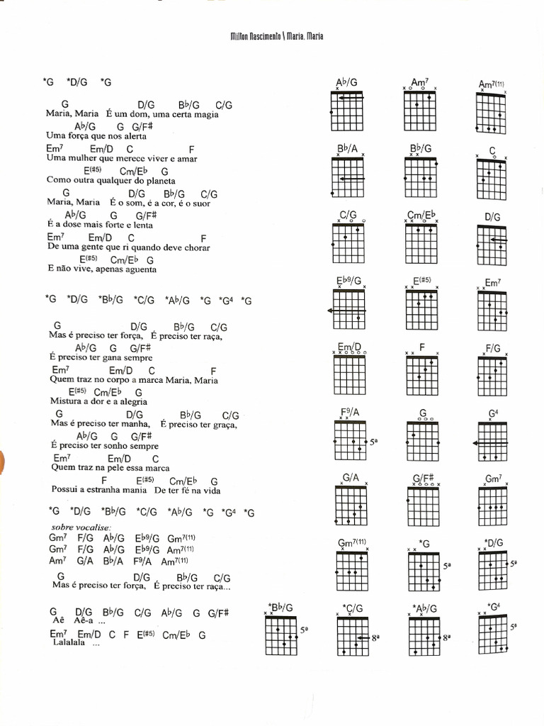 Maria Maria - Cifra | PDF