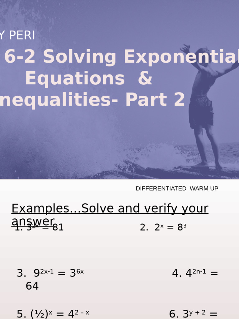 Solving Exponential Equations & Interest | PDF | Interest | Compound ...