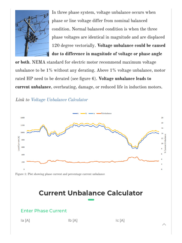 CURRENT UNBALANCE - CAUSES, EFFECTS AND PROTECTION - Voltage ...