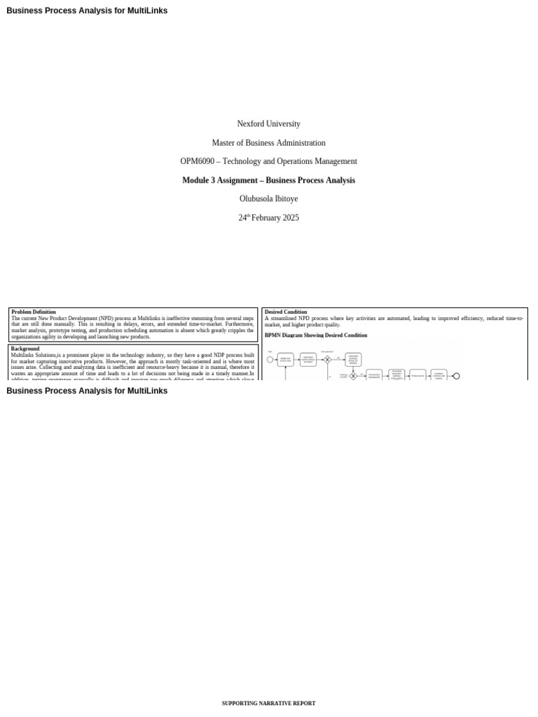 Optimizing NPD Process at MultiLinks | PDF | Business Process | Automation