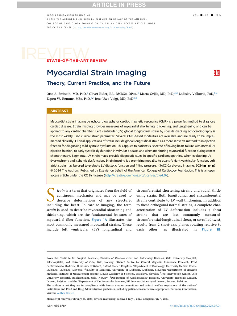 State_of_the_Art_Myocardial_Strain_Imaging_1738414811 | PDF | Echocardiography | Ventricle (Heart)