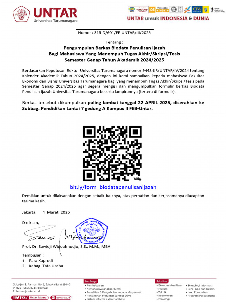 Pengumuman_Biodata Ijazah-genap 24-25 | PDF