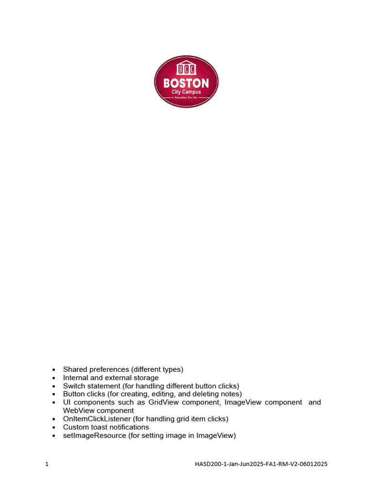 HASD200 1 Jan Jun2025 SA1 RM V2 06012025 | PDF | Mobile App | Android ...