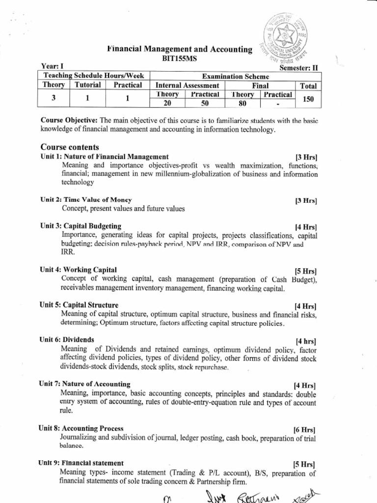 BIT Syllabus - BIT | PDF