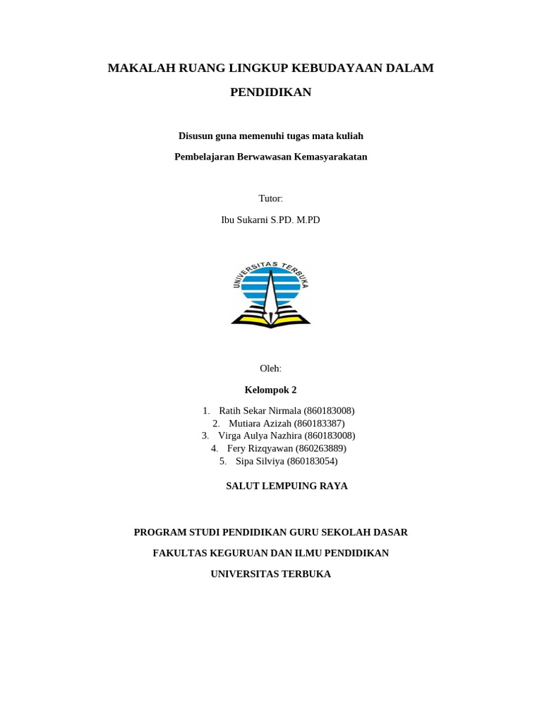 Tugas 1 PBK MALA 2 | PDF