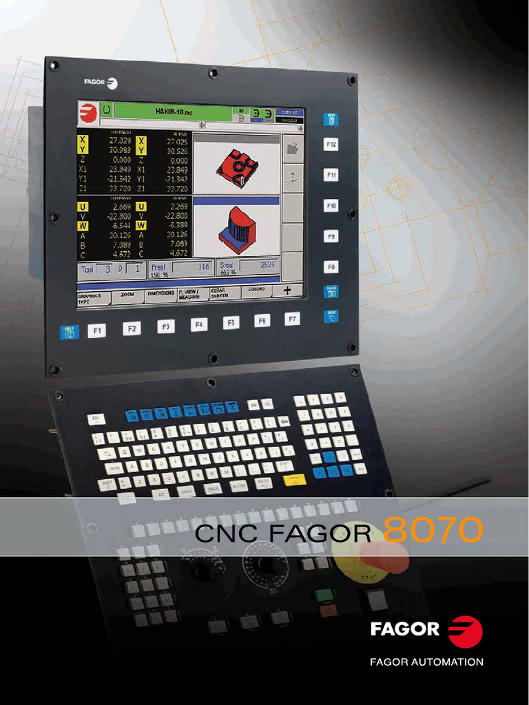 FAGOR 8070 CNC Control Overview | PDF | Numerical Control | Programmable Logic Controller