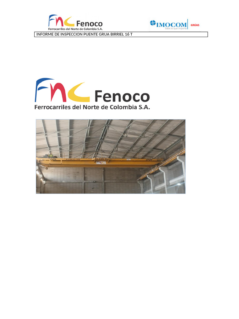 INSPECCIÓN ESTRUCTURAL FENOCO 16 T. (1) | PDF | Equipos de construcción