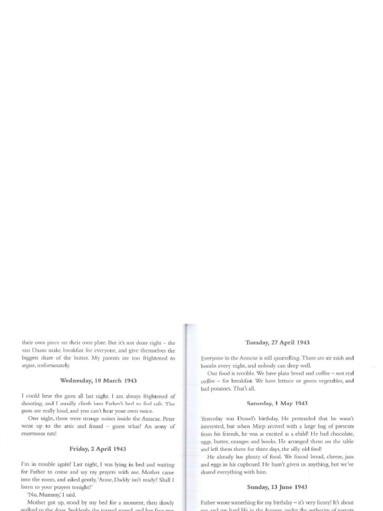 THE DIARY OF A YOUNG GIRL - Csedj | PDF