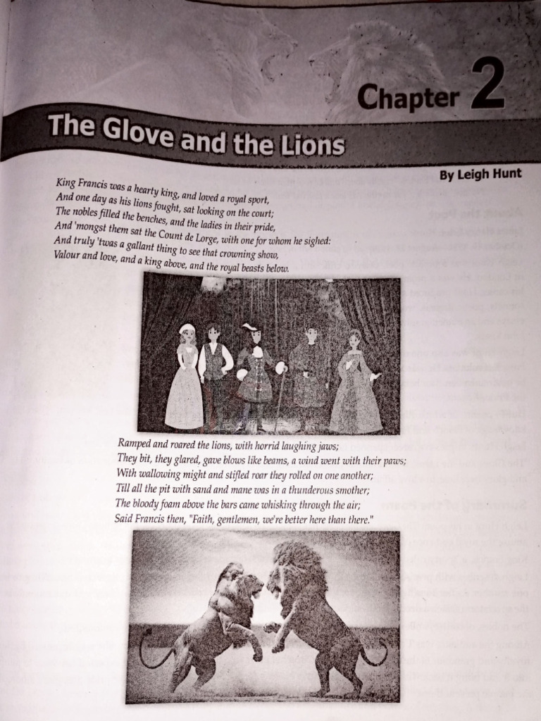 the glove and the lions | PDF | Poetry