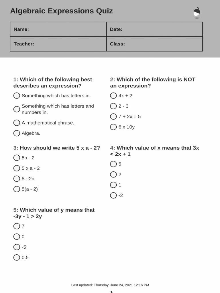 exit-quiz-questions | PDF