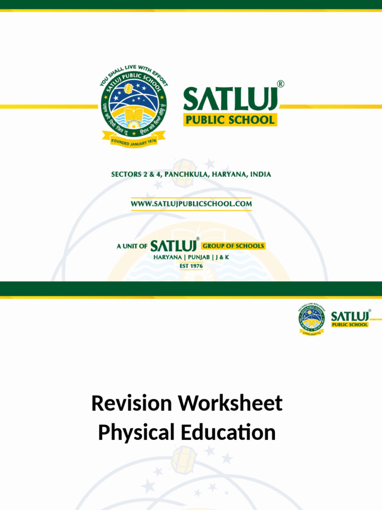 Physical Education Worksheet | PDF | Sports