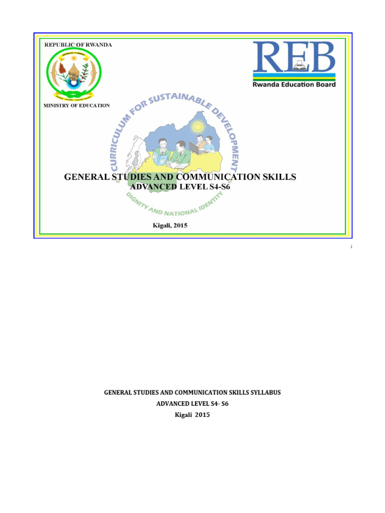 General Studies and Communication Skills_S4-S6_2015 | PDF | Educational ...