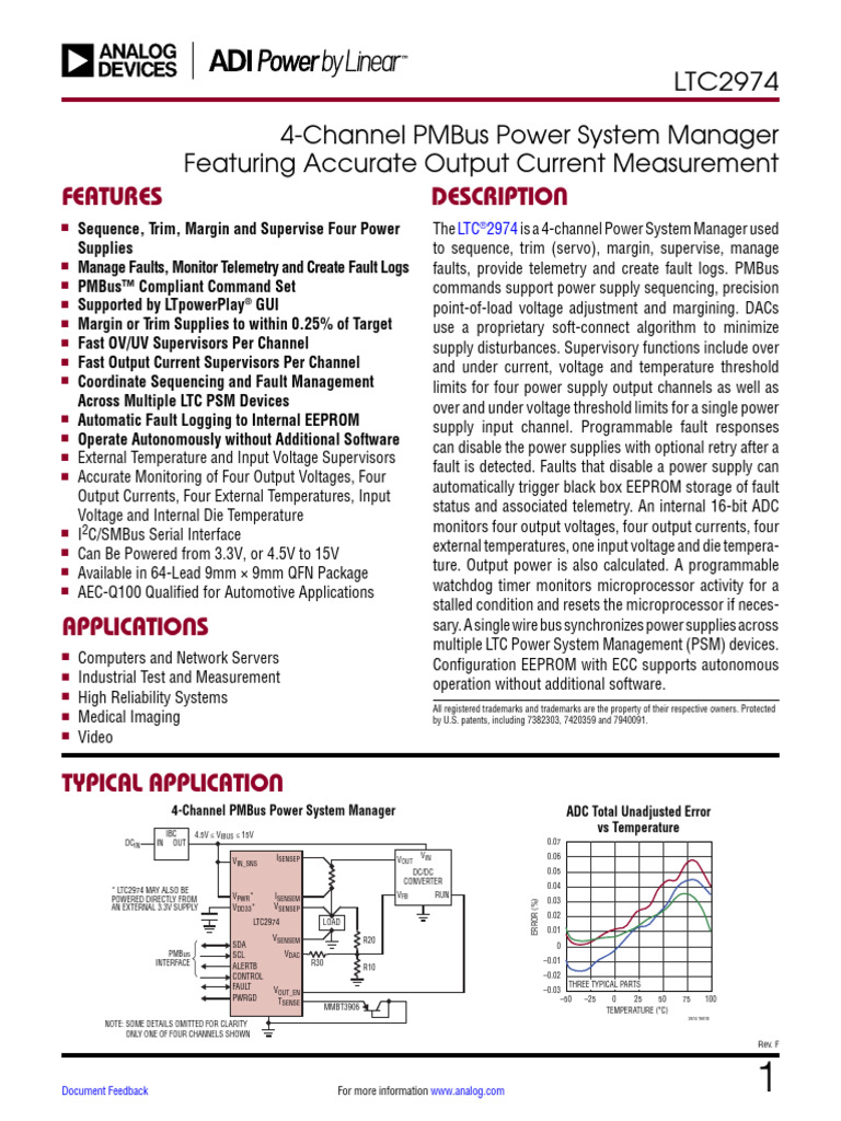 LTC 2974 | PDF | Direct Current | Electrical Engineering