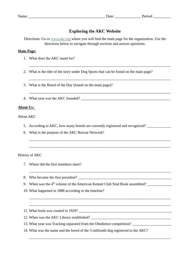 Exploring The AKC Website | PDF | American Kennel Club | Dog Types