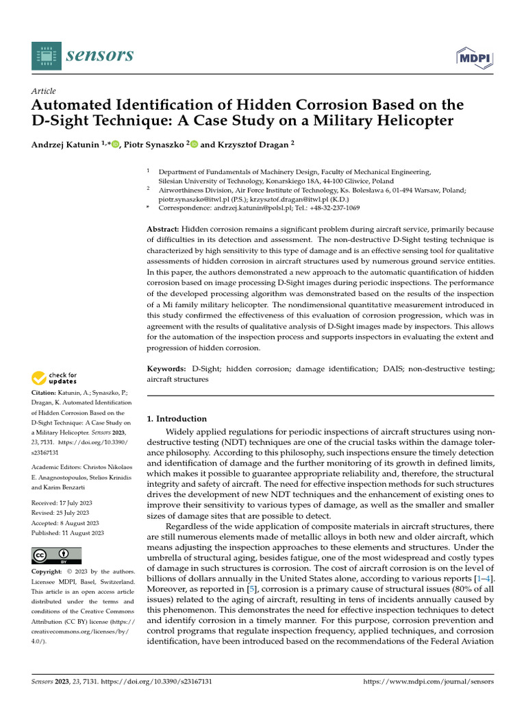 Paper Identification of Hidden Corrosion | PDF | Nondestructive Testing ...