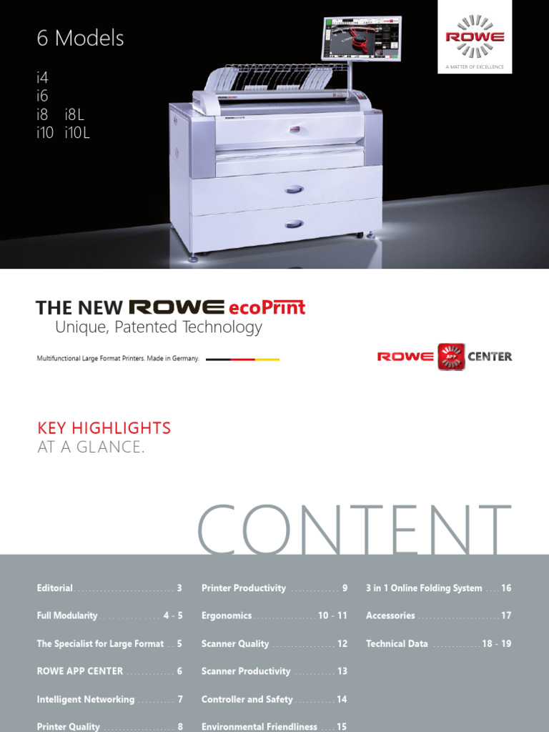 Rowe Ecoprint I4 Brochure | PDF | Image Scanner | Usb