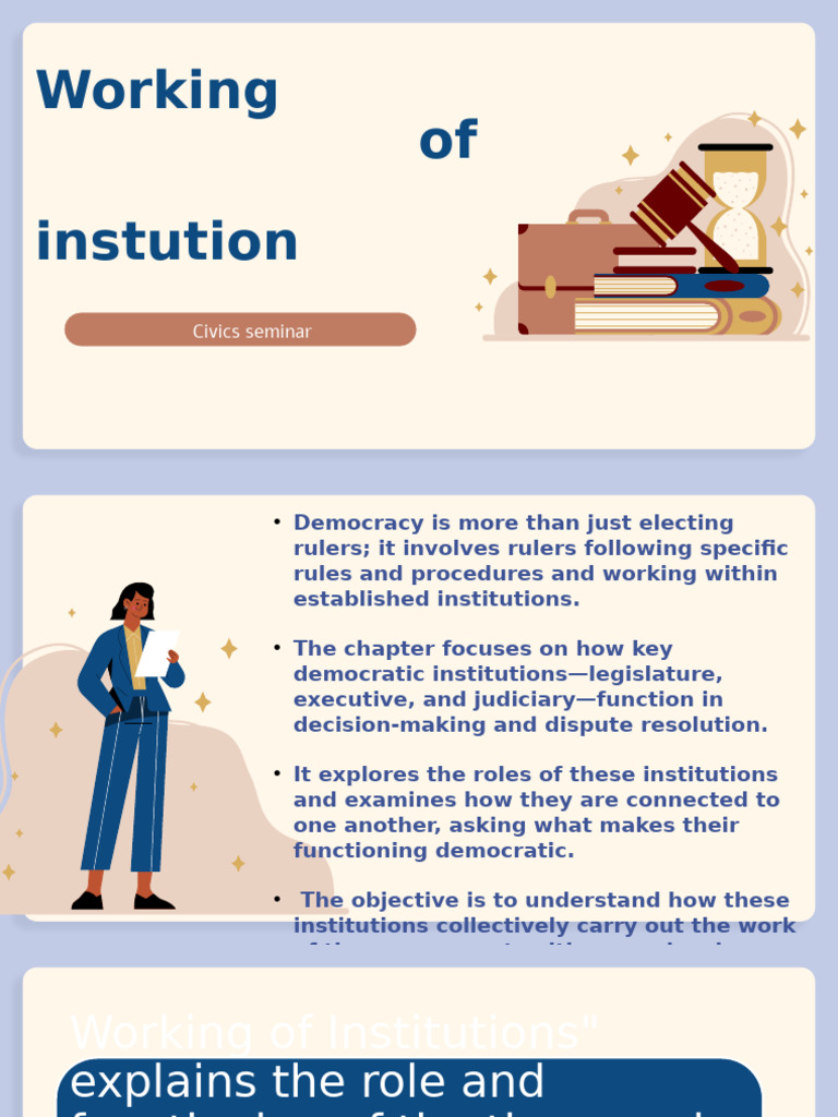Working of Institution Class 9 | PDF | Government Of India | Government