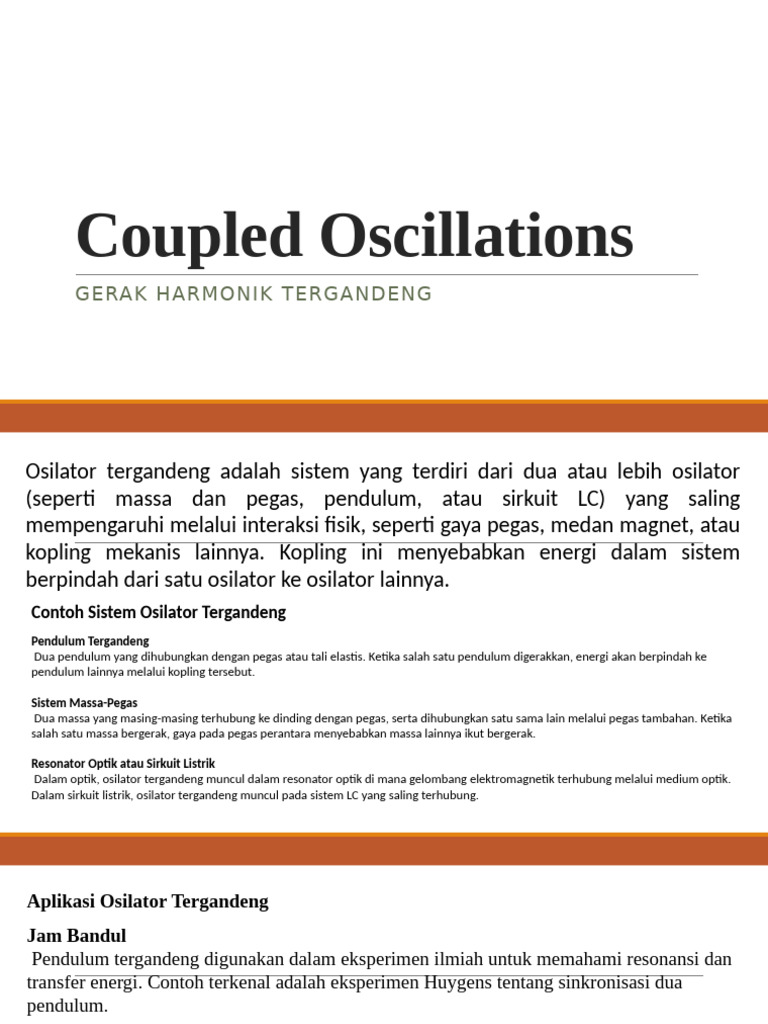 Osilasi Tergandeng MU | PDF | Normal Mode | Oscillation