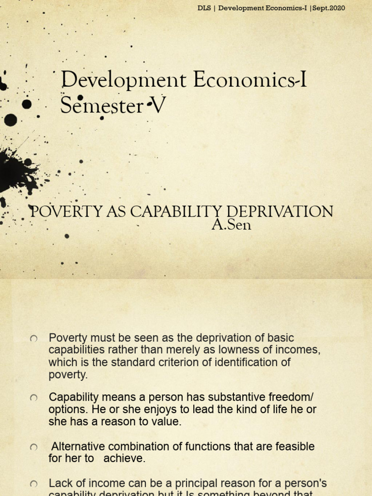 Poverty As Capability Deprivation-Sen | PDF | Poverty | Poverty ...