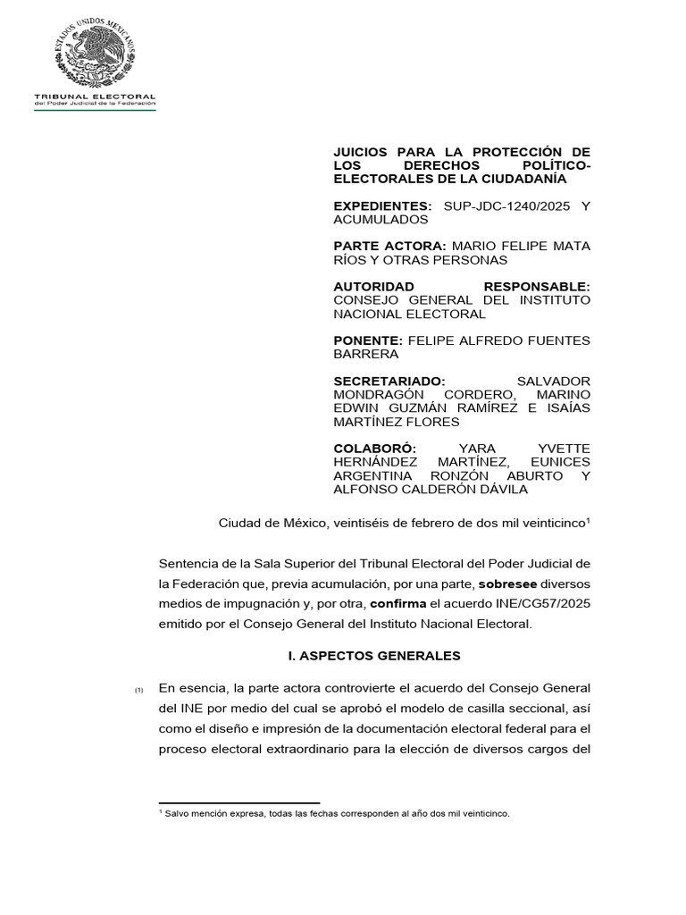 Sup JDC 1240 2025 | PDF | Caso de ley | Votación