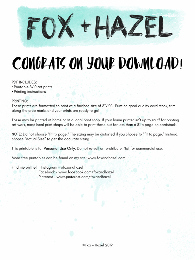 Free Modern Botanical Alphabet Prints Letters T-Z - Fox + Hazel | PDF