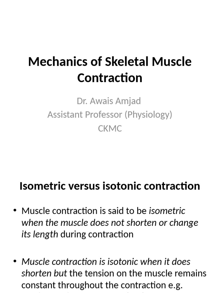 CKMC Skeletal Muscle Lecture-1 | PDF | Muscle Contraction | Skeletal Muscle