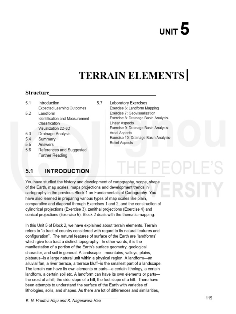 Terrain Elements: Landform Analysis Guide | PDF | Contour Line ...