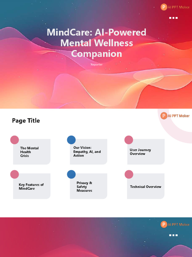 AIPPTMaker - MindCare - AI-Powered Mental Wellness Companion | PDF ...