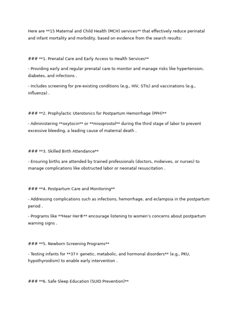 MCH and Perinataland Infant M&M | PDF | Maternal Health | Childhood