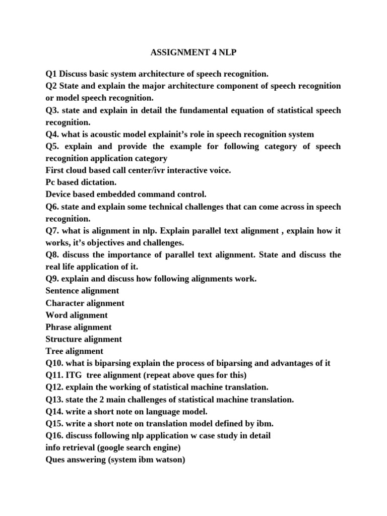 Speech Recognition and NLP Architecture Insights | PDF