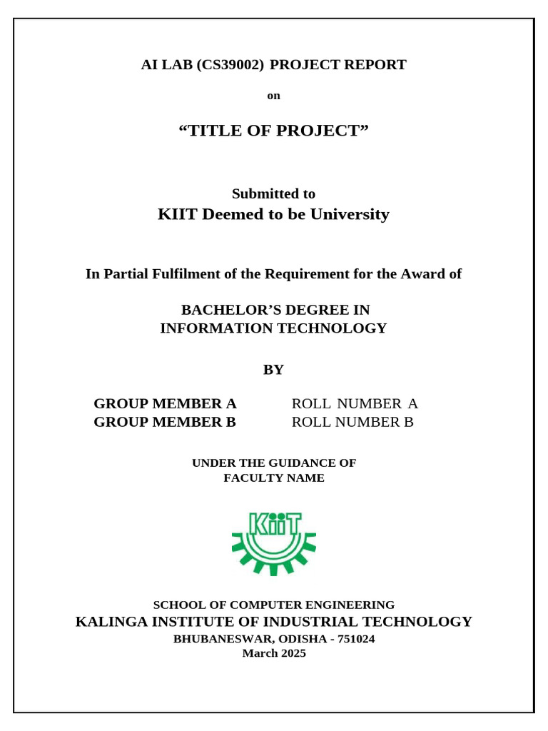 Report-Format For Any Minor Project | PDF | Formal Verification | Software