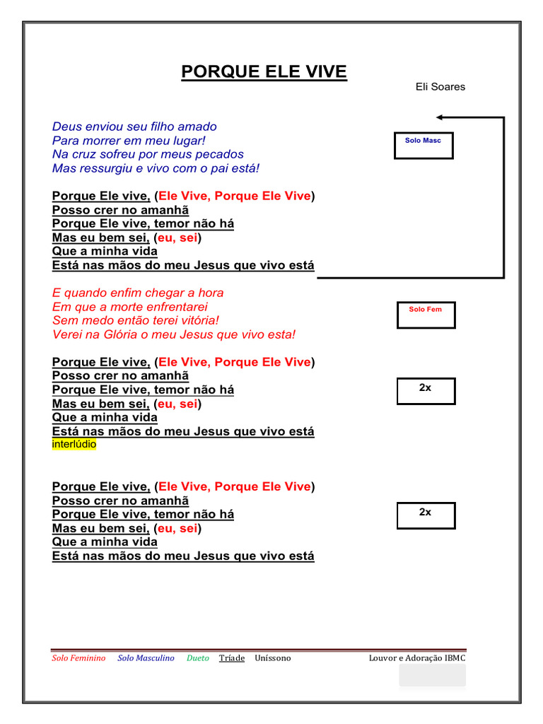 Porque Ele Vive | PDF