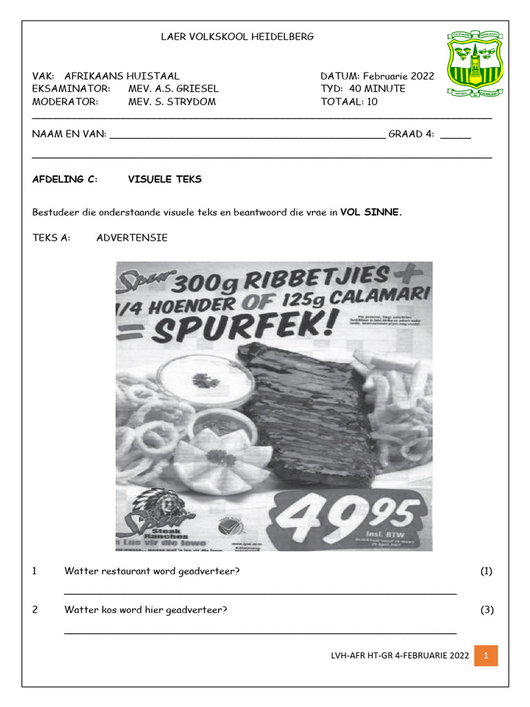 2022 T1 - GR 4 - Visuele Teks | PDF