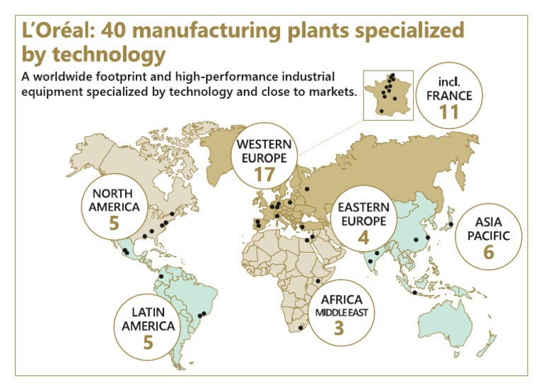 Map Factories LOreal Worldwide | PDF