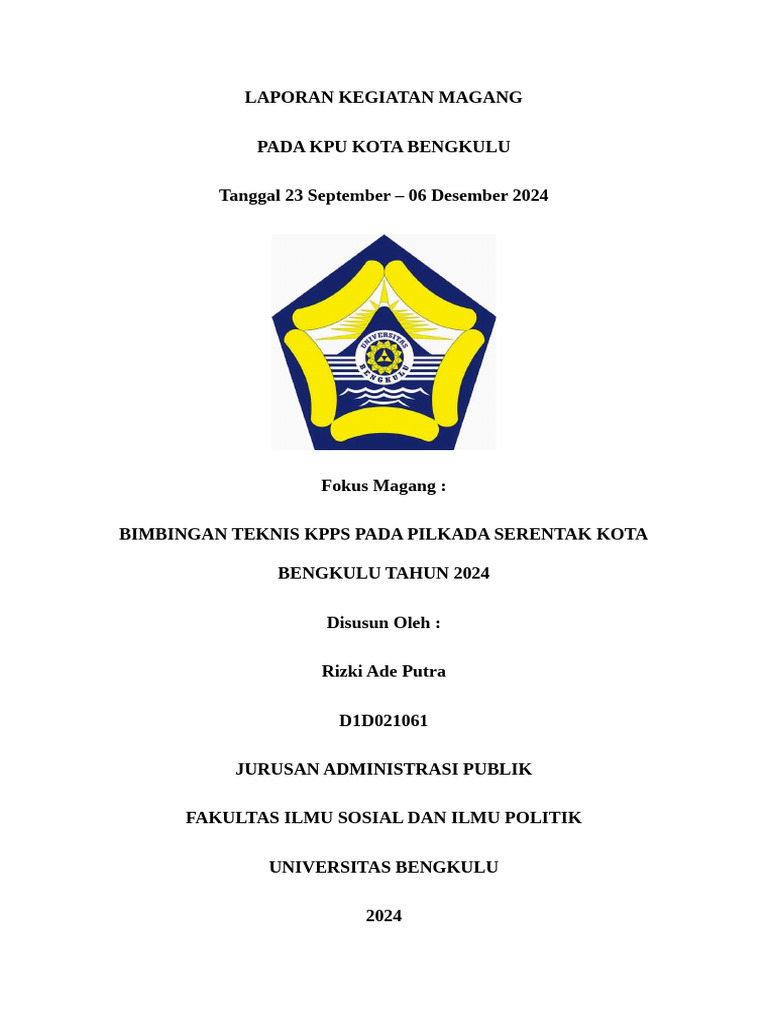 LAPORAN KEGIATAN MAGANG | PDF