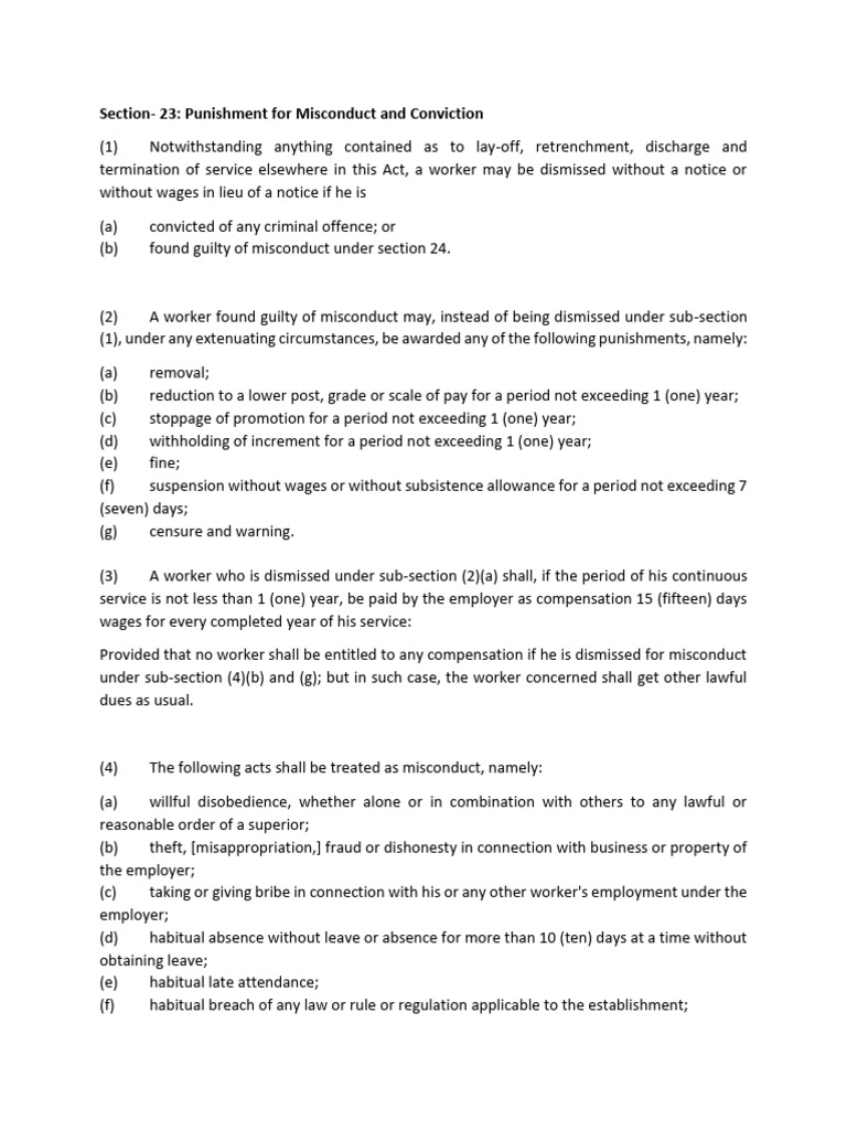 Worker Misconduct Punishment Guidelines | PDF | Justice | Crime & Violence