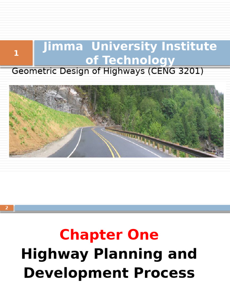 Geometric Design of Highways - CH-I | PDF | Traffic | Road Infrastructure