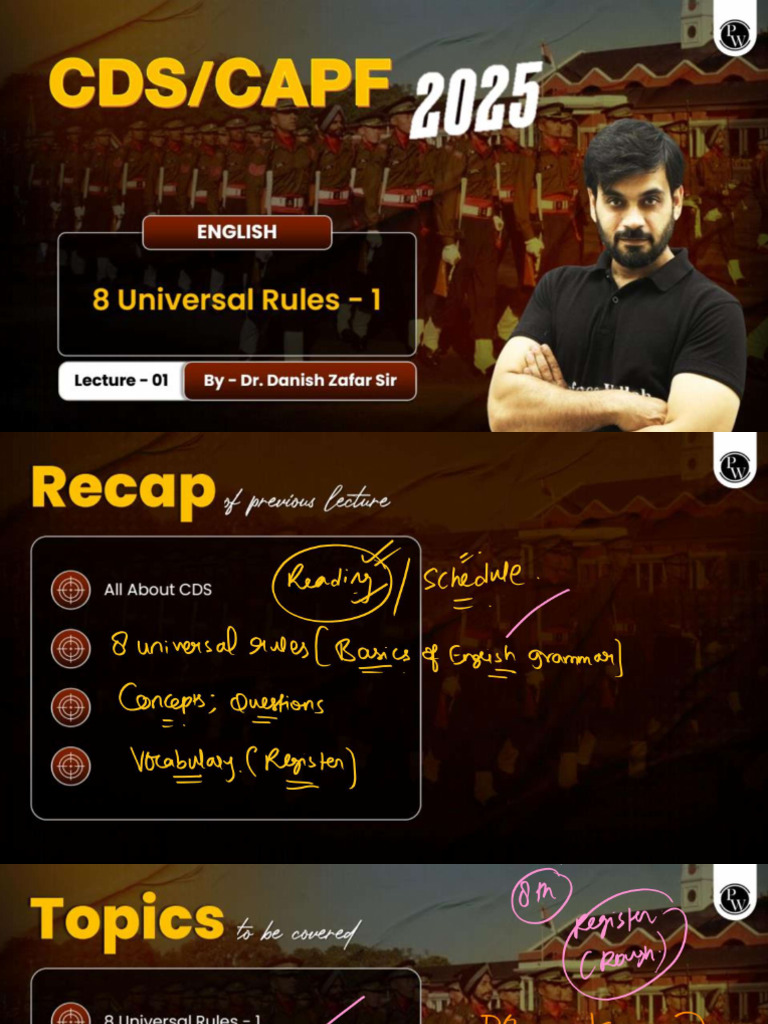 67bf26025c5dafec4baa8473 - ## - 8 Universal Rules 01 - Class Notes | PDF
