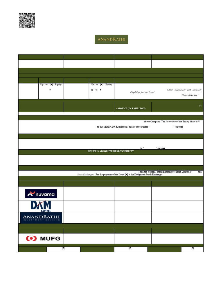 Anand Rathi Share and Stock Brokers Limited - DRHP | PDF | Investing | Equity (Finance)