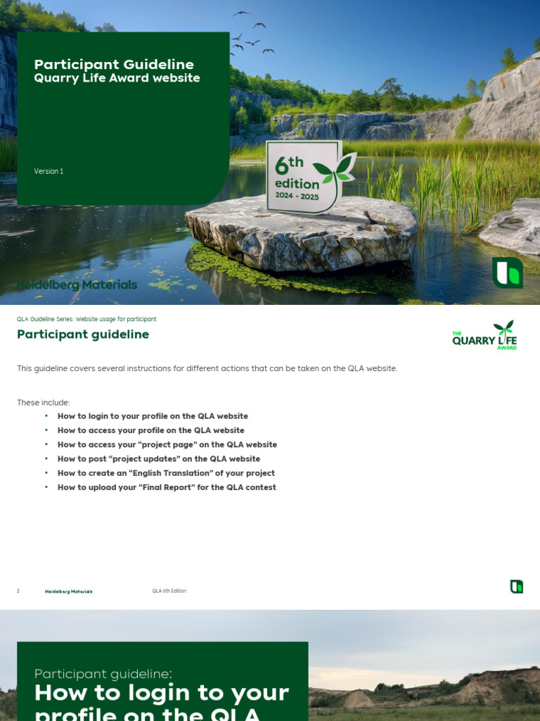 QLA Participant Guideline V1 | PDF | Login | Websites