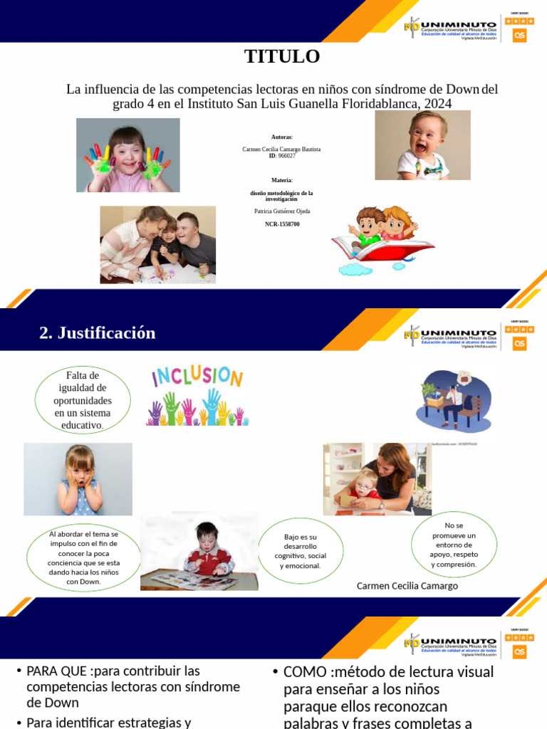 Power Point Investigación Educativa PDF Listo | PDF | Síndrome de Down ...