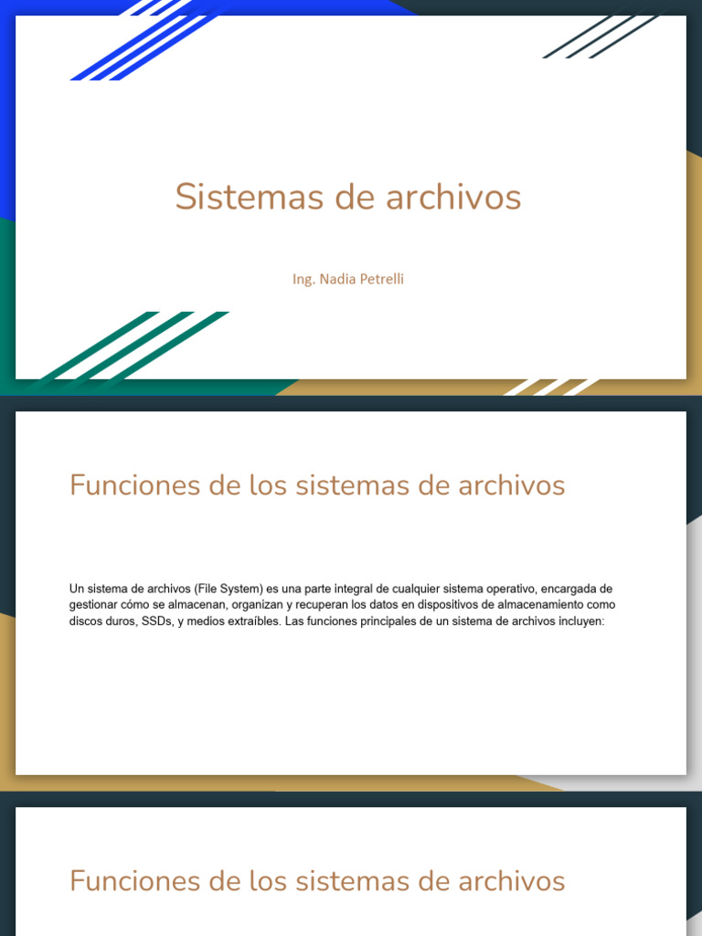 Funciones y Estructuras de Sistemas de Archivos | PDF | Archivo de computadora | Sistema de archivos
