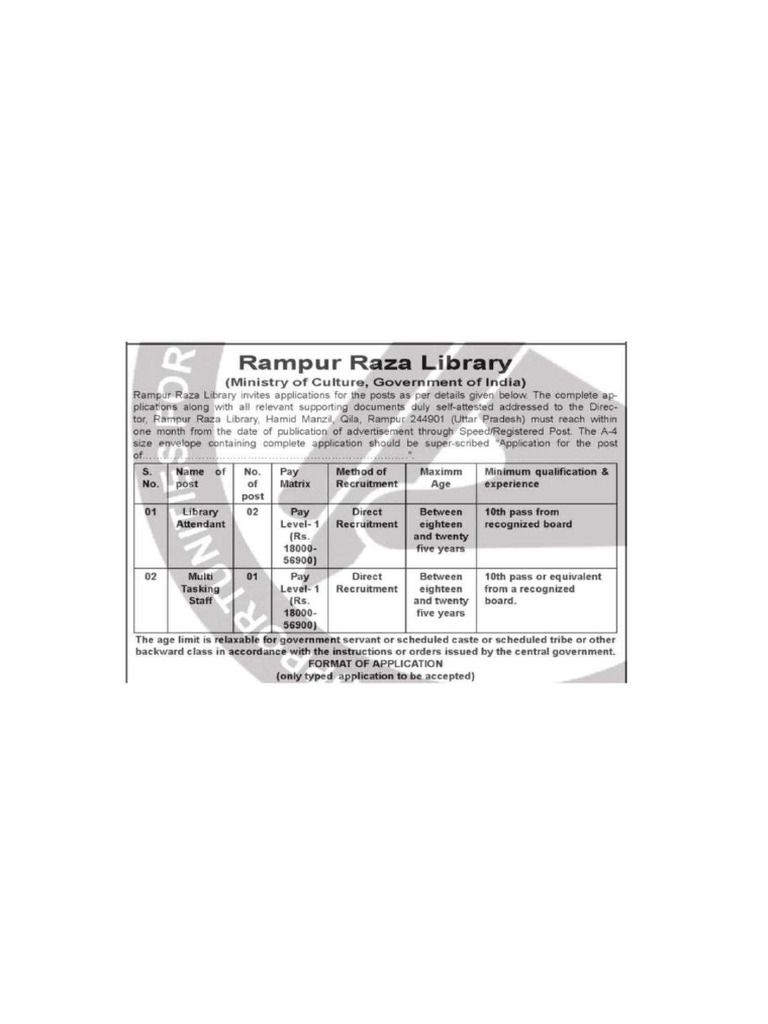 rampur-raza-library-library-attendant-multi-tasking-staff-vacancies-67de52214641a59380336 | PDF