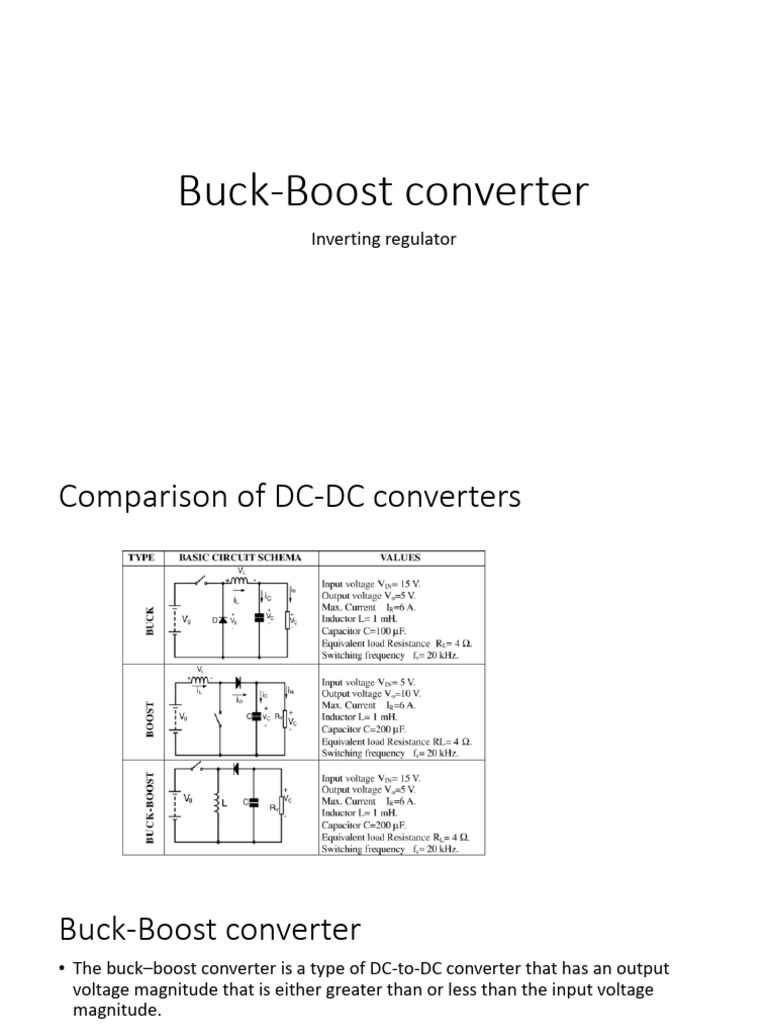 Buck Boost Converter | PDF